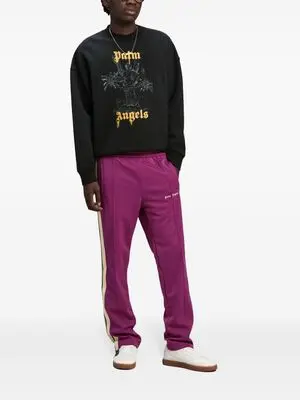 Palm Angels Logo Print Cotton Sweatshirt