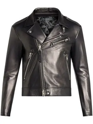 TOM FORD Leather Biker Jacket - Black