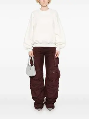 Alexander Wang Logo-embroidered Ribbed Knit Sweater - White