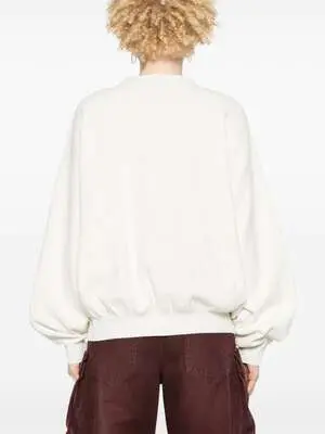 Alexander Wang Logo-embroidered Ribbed Knit Sweater - White