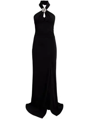 Sleeveless Gowns with Side Slit