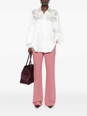 Ermanno Scervino Flared Crepe Trousers