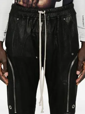 Rick Owens Bauhaus Leather Cargo Trousers - Black