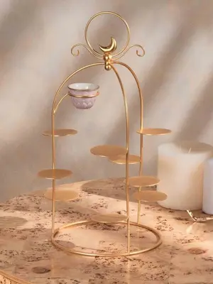VILLARI Peacock Extravaganza Pastry Stand And Cup
