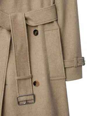 Burberry Double-breasted Cashmere Trench Coat - Neutrals