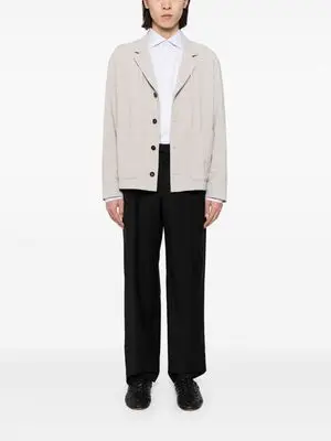 Brioni Long-sleeve Pinstripe-pattern Shirt - White
