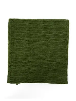 MAISON MARGIELA Logo-print Knitted Scarf - Green