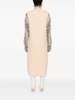 Patrizia Pepe Double-breasted Sleeveless Coat - Neutrals
