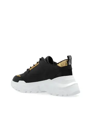 Versace Logo-patch Sneakers - Black