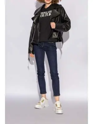 Versace Glittered Chunky Sneakers - White