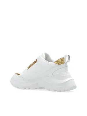 Versace Glittered Chunky Sneakers - White