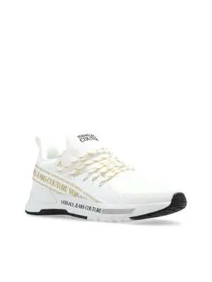 Versace Dynamic Logo-strap Sneakers - White