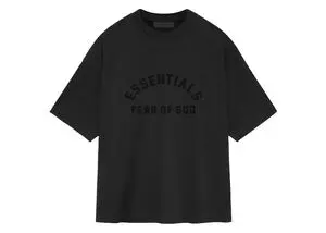 Fear Of God Essentials Core Collection Heavy Short Sleeve Tee Shirt - Black
