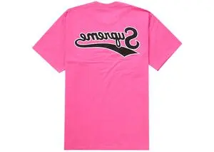 Supreme Backwards Tee Shirt - Fuchsia