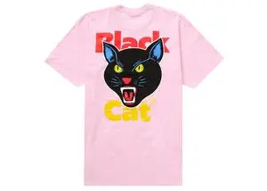 Supreme Black Cat Tee Shirt (ss24) Light Pink