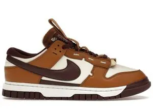 Nike Dunk Low Jumbo Sneakers - Light British Tan/burgundy Crush