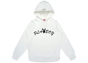 Supreme Playboy Hooded Sweatshirt - White