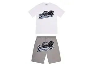 Trapstar Shooters Short Set - White/light Blue
