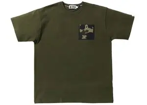 BAPE 1st Camo Pocket Tee Shirt - Olivedrab Green