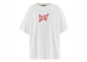 SAINT MICHAEL Ribon Saint T-shirt - White/red