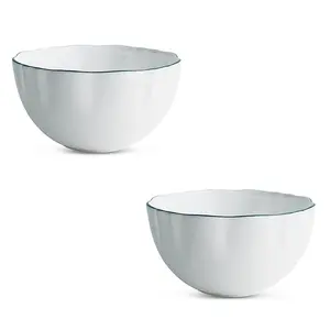 TWIG NEW YORK Amelie Fruit Dessert Bowl, Set Of 2 - Green/white