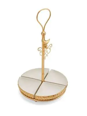 VILLARI Peacock Extravaganza Porcelain Stand