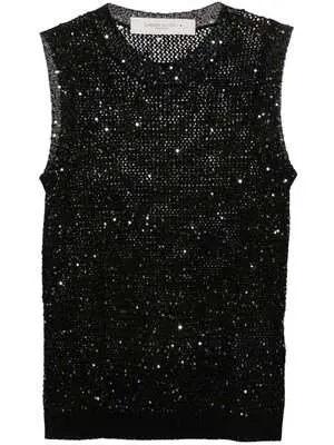 GOLDEN GOOSE Sequin-embellished Top - Black