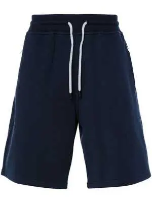 Brunello Cucinelli Drawstring Waist Jersey Track Shorts - Blue