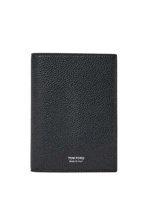 TOM FORD Logo-lettering Bi-fold Leather Cardholder - Black