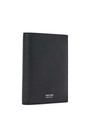 TOM FORD Logo-lettering Bi-fold Leather Cardholder - Black