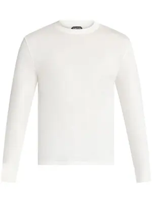 TOM FORD Knitted Long-sleeve Shirt - White