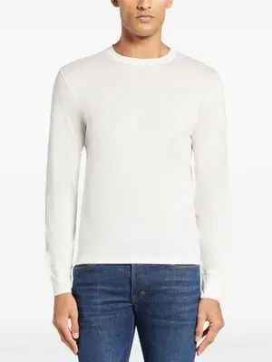 TOM FORD Knitted Long-sleeve Shirt - White
