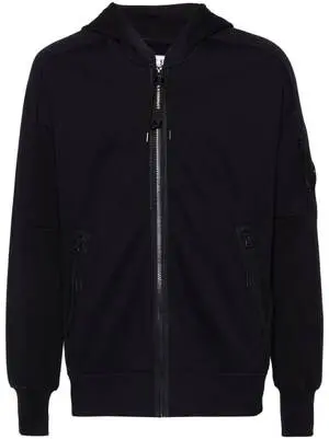C.P. COMPANY Lens Detail Cotton Hoodie - Blue