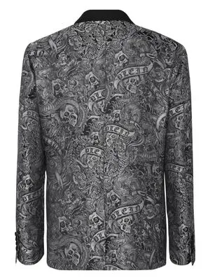 Philipp Plein Tattoo-print Twill Blazer