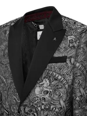 Philipp Plein Tattoo-print Twill Blazer