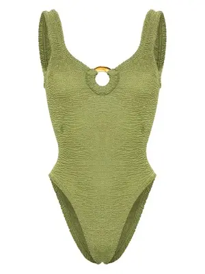 Hunza G Hunza G Celine Seersucker Swimsuit Green