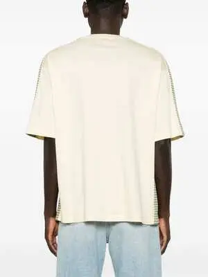 LANVIN Logo-embroidered Cotton T-shirt - Yellow