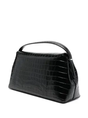TOTEME T-lock Croc-embossed Top Handle Bag - Black