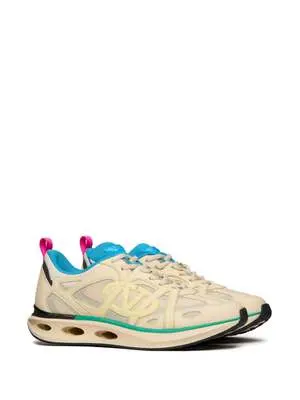 Valentino Garavani Vlogo Easyjog Leather Sneakers - Neutrals