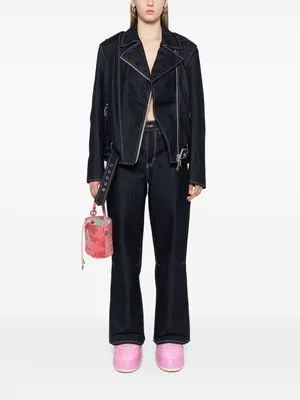 Fiorucci Zip-up Denim Biker Jacket