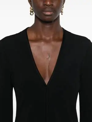 FORTE_FORTE Crepe Long-sleeve Dress