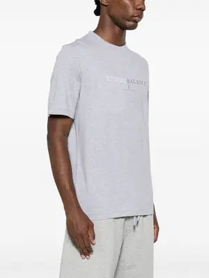 Brunello Cucinelli Slogan-print Mélange T-shirt