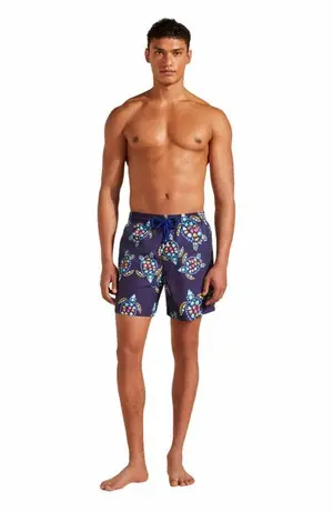 Vilebrequin Vendôme Turtles Swim Trunks Minuit