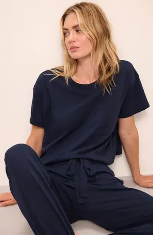 Eberjey Solid Cropped Pajama Pants