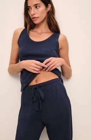 Eberjey Solid Crop Pajama Pants