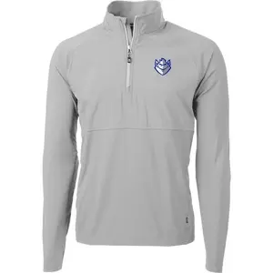 Cutter & Buck Saint Louis Billikens Adapt Eco Knit Hybrid Recycled Quarter-zip Pullover Top - Silver