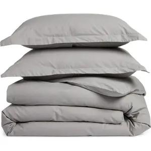 Nordstrom Organic Cotton Percale Duvet Cover & Shams Set - Grey Griffin