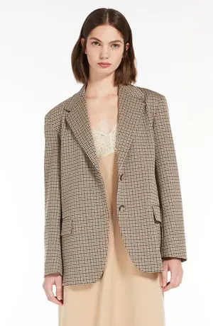 Max Mara Veletta Houndstooth Check Jacket