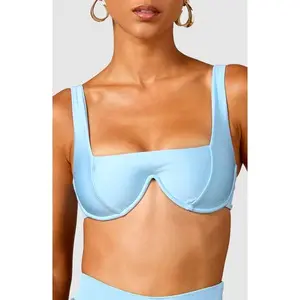 MBM SWIM MBM Swim Chance Bikini Top Airy Blue
