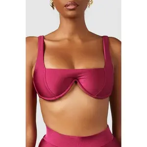 MBM SWIM MBM Swim Chance Bikini Top Berry